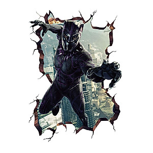Wall Decals Decal Stickers Decor Room Boys end Game Super Hero Black Panther Sticker Kids Bedroom, 28 inches x 20 inches