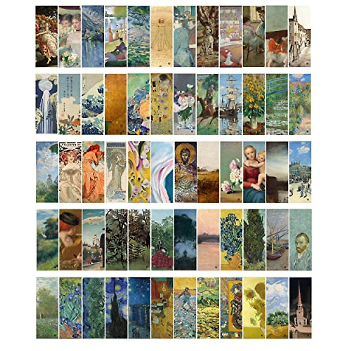 Aesthetic Bookmarks for Book Lovers - 60 Artwork Book Markers for Women & Men - Double-Sided Bulk Bookmarks for Kids & Teens - Unique & Cool Book Markers for Men Book Accessories by Livin Harmony