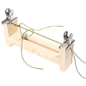 kekafu Wooden Jig Bracelet Maker Wristband Maker Kit, Adjustable Length Paracord Bracelet Maker, Safety Lanyards Weaver DIY Cord Knitting Braiding Tool for Wristband