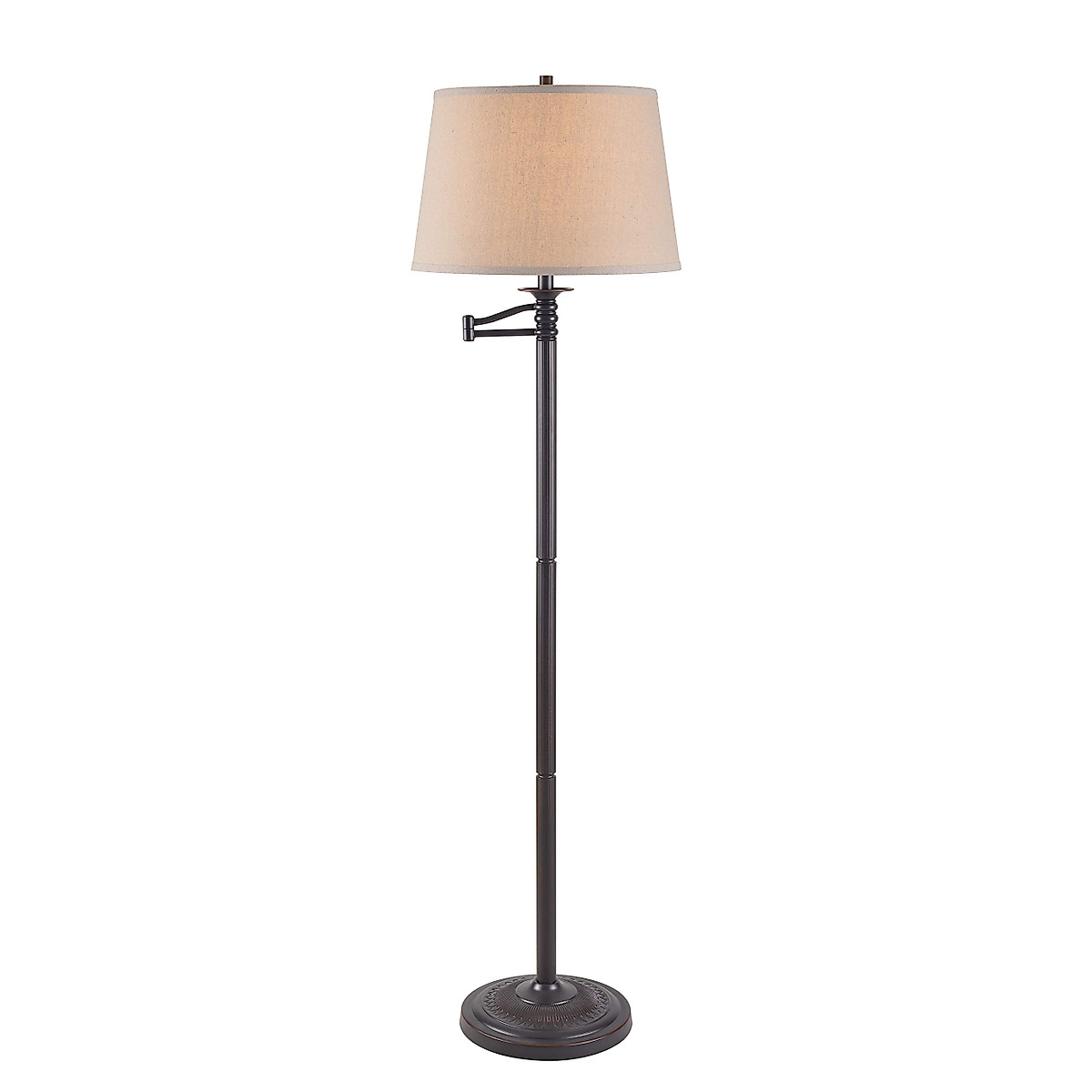 Kenroy Home 32215CBZ Riverside Swing Arm Floor Lamp with Copper Bronze Finish, Classic Style, 59" Height, 24" Width, 18.625" Depth