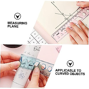 Operitacx 4 Set Suit Stationary Tools for Math Protractor Triangular Ruler Clear Ruler Geometry Ruler Protractor Ruler Rulers Stationery Plastic Ruler Unisex to Draft