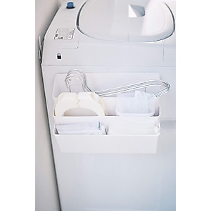 YAMAZAKI home 4443 Magnet Organizer-Hanging Wall Storage Basket Holder, One Size, White