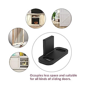 ZEKOO Adjustable Sliding Barn Door Hardware Door Bottom Floor Guide Plastic Limit The Door with Screws (2set)