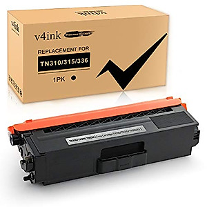 v4ink Compatible High Yield Brother TN336 TN315 TN310 TN331 Black Toner Cartridge for Brother TN-315 TN-336 BK Toner HL-L8350CDW HL-4150CDN HL-L8350CDWT MFC-L8850CDW MFC-9970CDW Printer (New Version)
