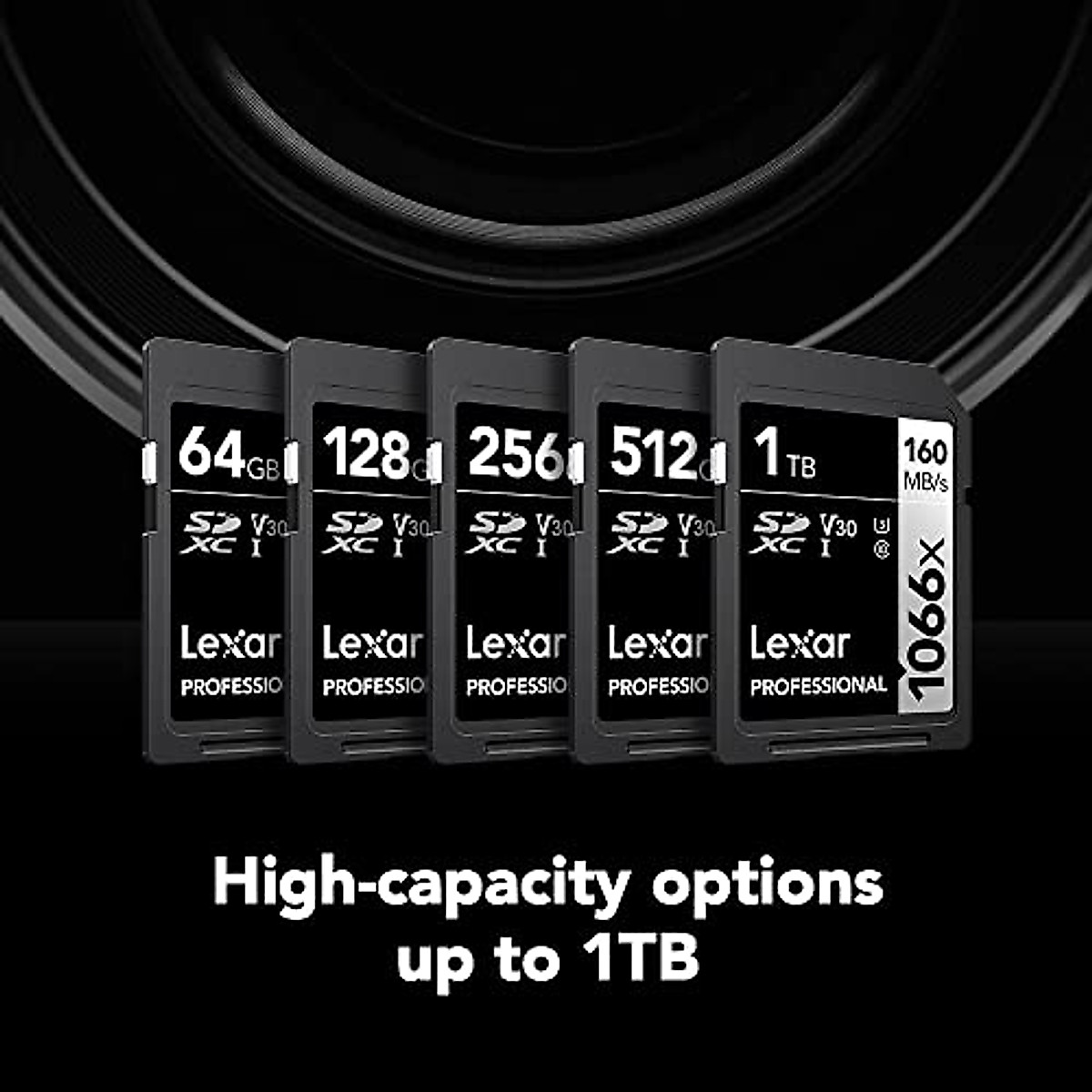 Lexar Professional 1066x 256GB SDXC UHS-I Memory Card SILVER Series, C10, U3, V30, Full-HD & 4K Video, Up To 160MB/s Read, for DSLR and Mirrorless Cameras (LSD1066256G-BNNNU)