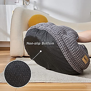 Jiupety Dog Beds for Small Medium Dogs,Washable Cat Beds for Indoor Cats,Small Dog Bed with Side for Puppy and Kitten,Large Soft Pet Bed Warm. 30lbs 25" Gray Black