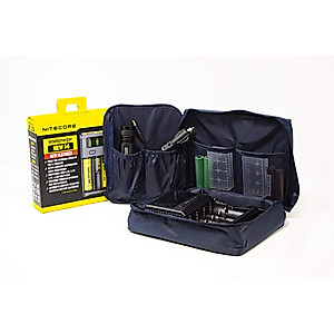 Nitecore New i4 Intelligent Charger for Li-ion Ni-MH AA AAA 18650 16340 26650 Batteries with Travel Bag and Battery Organizer
