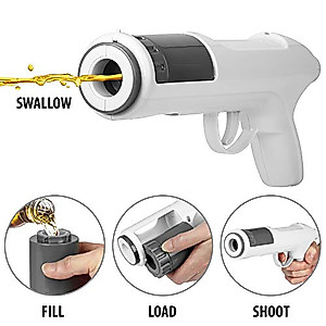 The Original Alcohol Shot Gun - Load Your Favorite Alcohol, Aim, Shoot and Drink- Epic Shot Party Accessory - Holds Up to 1.5 Ounces