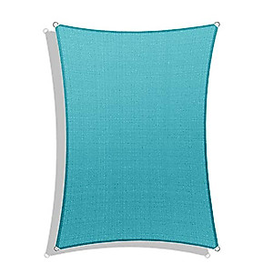 Windscreen4less 16' x 20' Rectangle Sun Shade Sail - Solid Turquoise Durable UV Shelter Canopy for Patio Outdoor Backyard - Custom