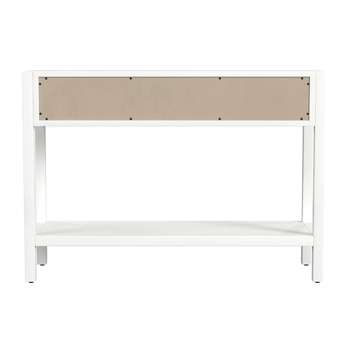 BOWERY HILL Modern 44" Two Drawer Wood Console Table - White