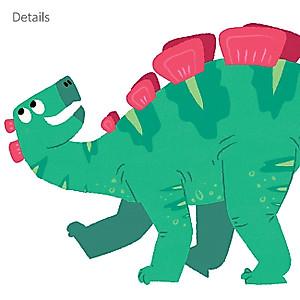 DECOWALL DWL-1805N Colourful Dinosaur Kids Wall Stickers Wall Decals Peel and Stick Removable Wall Stickers for Kids Nursery Bedroom Living Room décor