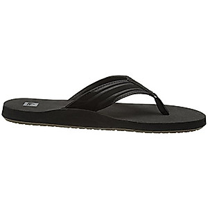Quiksilver Men's Monkey Wrench 3 Point Sandal, Black/Black/Brown, 9 M US