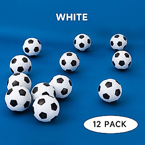 GSE Games & Sports Expert Foosball Table Replacement Balls, 36mm Tabletop Soccer Football Balls for Foosball Table Accessories (White-12 Pack)
