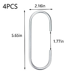 Tighall 4 PCS C-Shaped Hook for Hanging, Hanger Hooks for Hanging Clothes, Towels, Shoe Bag