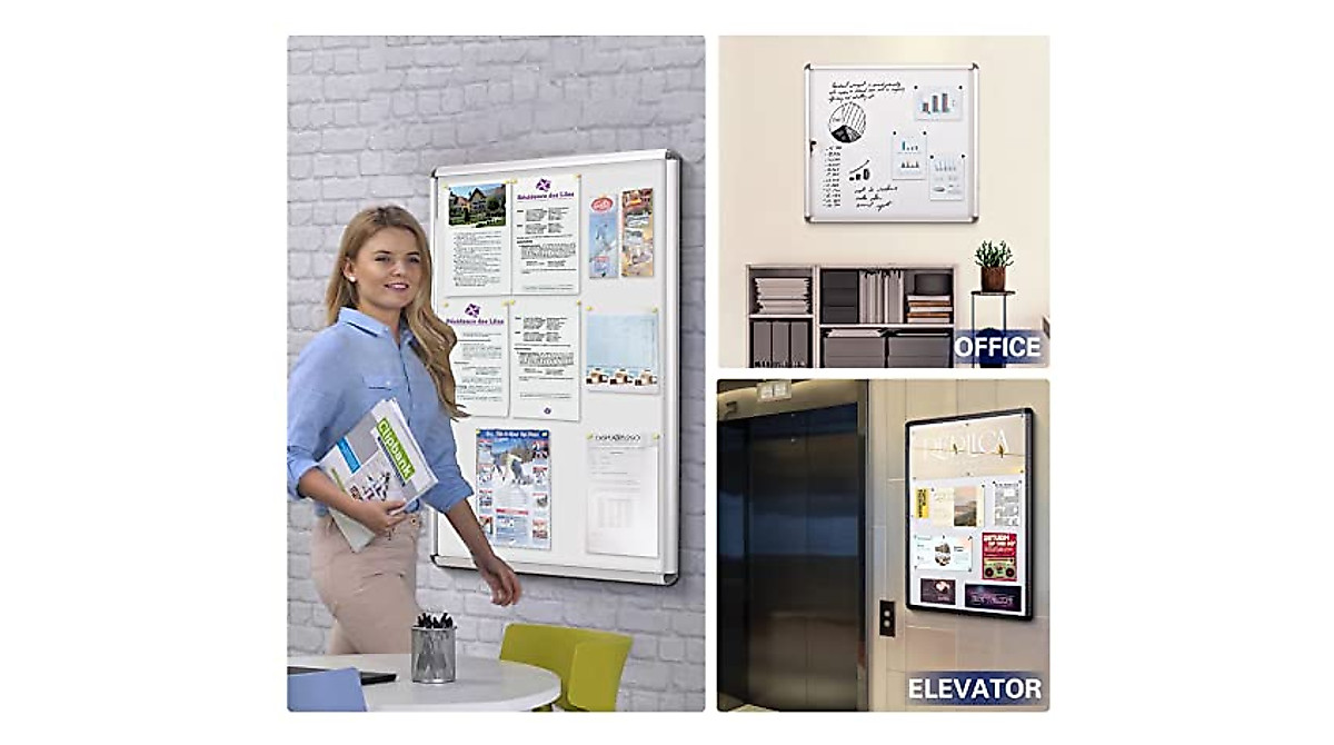 Swansea Enclosed Notice Board with Lock | 26x20in