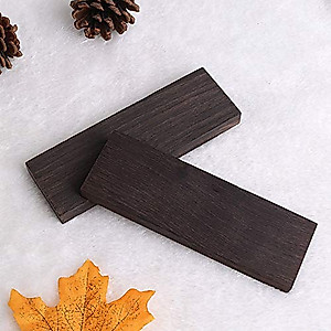 Tzong 2Pcs Black Ebony Lumber Wood Timber Handle Plate for Music Instruments DIY Tools 3/8"x1.5"x5"