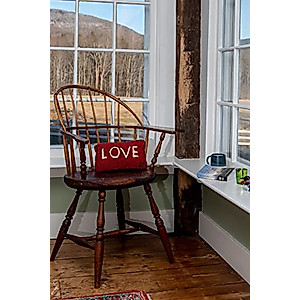 Chandler 4 Corners Artist-Designed Love Hand-Hooked Wool Decorative Throw Pillow (8” x 12”) Valentine's Day Pillow for Couches & Beds - Easy Care, Low Maintenance Love in Red Pillow for Anniversaries