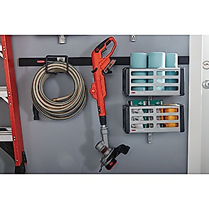 Rubbermaid FastTrack Rail Access Bin, Garage Organization Bin for Sports Equipment, Gardening Supplies and Household Item Storage