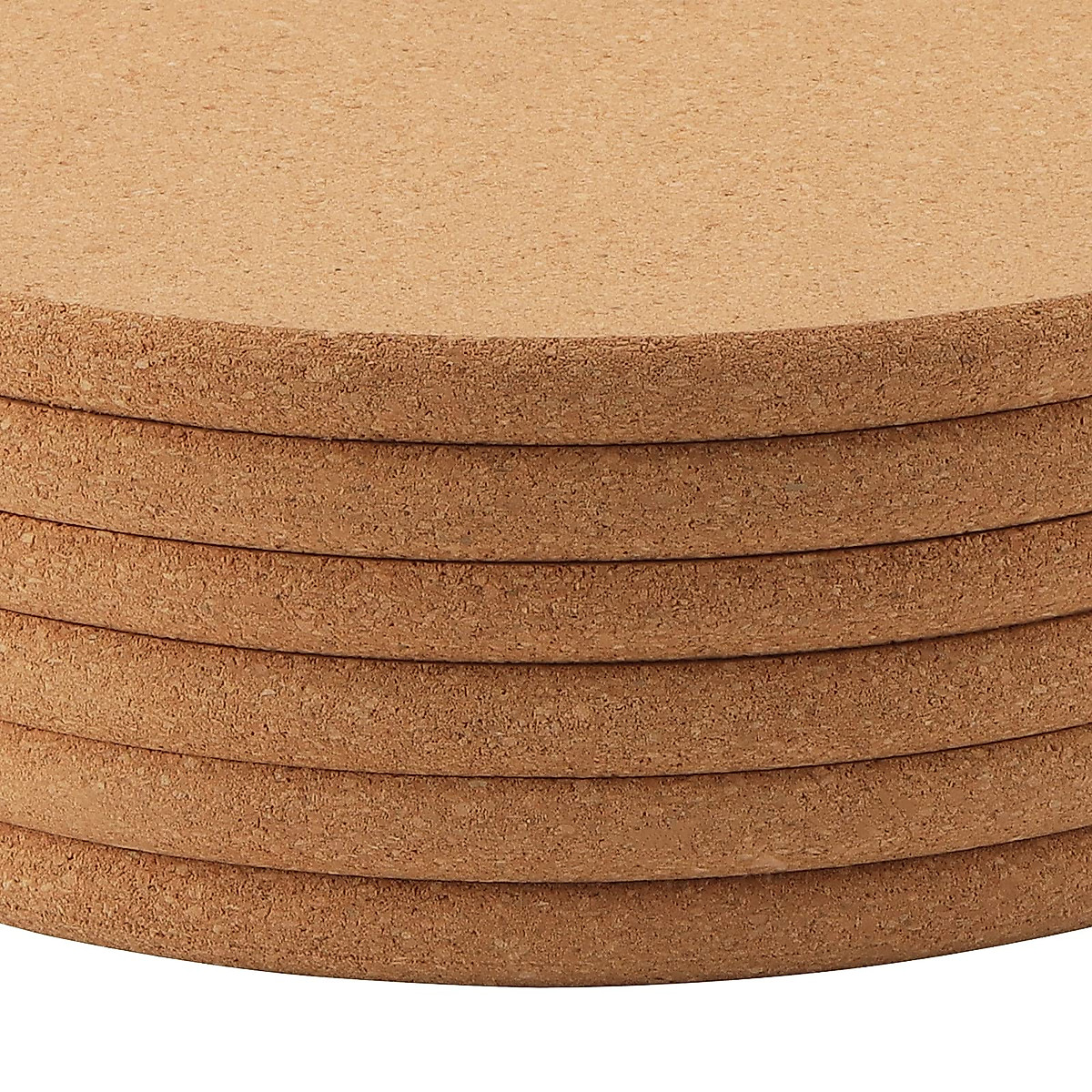 MAHIONG 12 Pack Cork Trivet Round, Thick Cork Coaster Set Kitchen Heat Hot Pads Holder Heat Resistant Corkboard Placemat for Hot Pots, Pans, Kettles, Dishes, 7.5 x 0.4 Inch