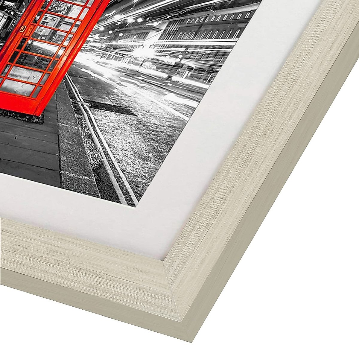 Americanflat 11x14 Picture Frame with Shatter-Resistant Glass - Use as 8x10 Frame with Mat or 11x14 Frame Without Mat - Signature Collection - Photo Frame for Wall Display - Light Wood