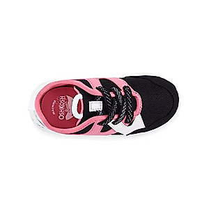 OshKosh B'Gosh Girls Onix Athletic Sneaker, Black/Pink, 5 Toddler