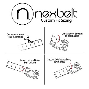 Men's Belt, Nexbelt Ratchet Rogue Smooth Black Leather Dress Belt with Adjustable Buckle