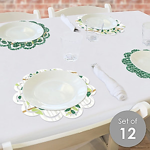 Big Dot of Happiness Family Tree Reunion - Family Gathering Party Round Table Decorations - Paper Chargers - Place Setting For 12