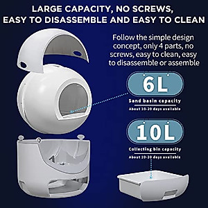 Only Warm Cat Litter Box,Self Cleaning Automatic Cat Litter Box,with APP Control & Safe Alert & Smart Health Monitor Extra Large Cat Litter Box.