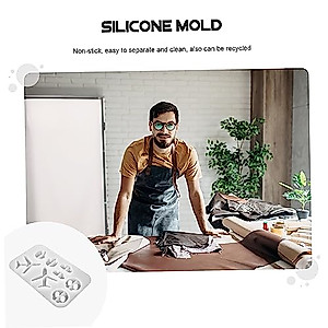 TEHAUX 1pc Straw Accessory Mold Tray Decor Cupcake Molds Molde De para Resina Molds Straw Decoration Casting Flower Resin Mold Epoxy Straw Topper Non-Stick Straw Ornament Mould