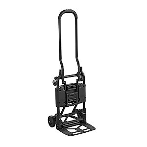 CoscoProducts 12223BLK1E Shifter 2 in 1 Folding Hand Truck/Cart with Large Toe Plate, Black