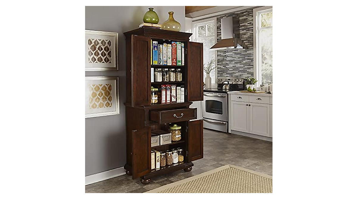 Colonial Classic Dark Cherry Pantry Cabinet - Stylish Storage Solution