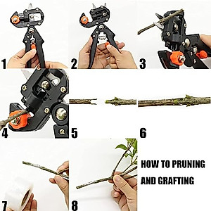 Toolwiz Garden Grafting Tools Tree Grafting Kit, 2 in 1 Grafting Shears for Fruit Tree Grafting Tool with 3 Replacement Blades, Tree Grafting Tape, Tag Cards, Screwdriver and Wrench