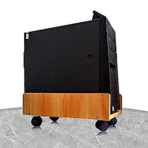 Pc Stand Simple CPU Floor Stand Mobile CPU Stand with 4 Caster Wheels Tower Desktop CPU Case Stand Cart with Protective Baffles, 3 Colors Stand (Color : B)