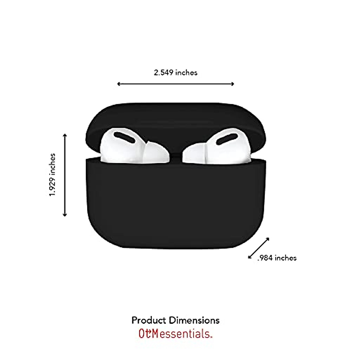 OTM Essentials Officially Licensed Vanderbilt University Commodores Earbuds Case - Black - Compatible with AirPods PRO