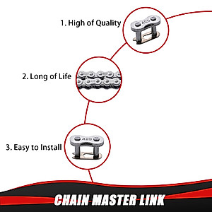 KAMIER 420 Drive Chain 102 Link with Chain Breaker for CRF50 XR50 KLX110 PW80 TTR90 RM60 50cc 70cc 90cc 110cc 125cc TaoTao Coolster Kayo SSR Chinese Pit Dirt Bike 4 Wheeler ATV Go Kart Mini Bike Parts