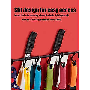 Kitchen Rail with 6 Sliding Hooks, Wall Mount Kitchen Utensil Rack, Pan and Pot Hangers Organization and Storage Holder Set, Aluminum (Black)