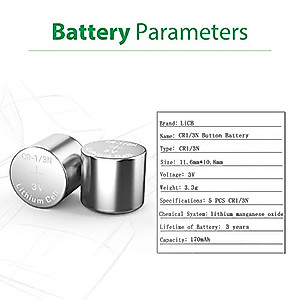 LiCB 10 Pack CR1/3N Battery 3V Lithium CR 1/3N Batteries