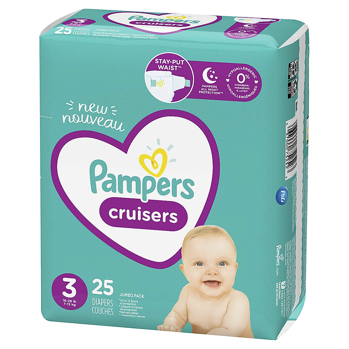 Pampers Pampers Cruisers Diapers Size 3, 25 ct (Pack of 4)