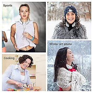 Elnicec Portable Neck Air Conditioner,Latest Upgrade Neck Cooler and Heater,2 Mode Personal Air Conditioner 3-Speed,Rechargeable Portable Neck Fan,For Summer and Winter.