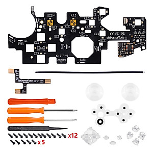 eXtremeRate Multi-Colors Luminated D-pad Thumbsticks Start Back Sync ABXY Buttons for Xbox Series X/S Controller, 7 Colors 9 Modes DTF LED Kit for Xbox Series X/S Controller - Controller NOT Included
