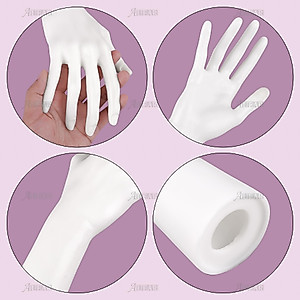 AUEAR, Female Mannequin Hand Display for Jewelry Holder Bracelet Necklace Ring Stand (White, 11"x7.3", 1 Pack)
