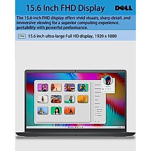 Dell Inspiron 15 3000 Business Laptop Computer, 15.6 Inch FHD PC Laptop, Intel Quad Core i5, Windows 11 Pro, 32GB RAM, 1TB SSD, Lifetime Microsoft Office, Numeric Keyboard, HDMI, Black
