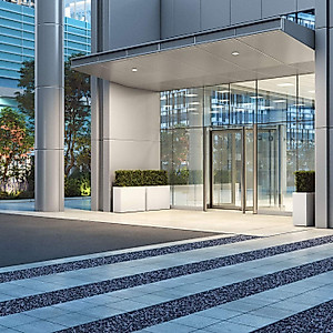 Austin Avenue Accents Black Lightweight Fiberglass Tall Rectangular Planter Box - 24 inches - Outdoor Planter - 24L x 10W x 24H