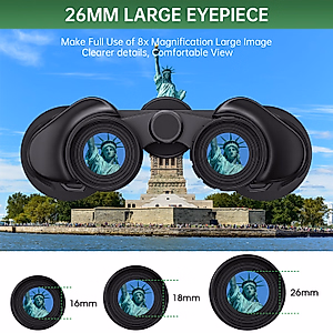20x50 High Powered Binoculars for Adults, Waterproof Compact Binoculars with Low Light Vision for Bird Watching Hunting Football Games Travel Stargazing Cruise with Carrying Bag