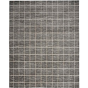 Nourison Serenity Home Contemporary Grey Ivory 7'10" x 9'10" Area -rug, Easy -cleaning, Non Shedding, Bed Room, Living Room, Dining Room, Backyard, Deck, Patio (8x10)