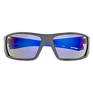 Caterpillar Planer 108-AS Safety Glasses, Grey/Blue, Blue Lens