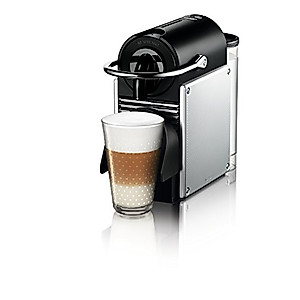 Nespresso Pixie Coffee and Espresso Machine by De'Longhi with Milk Frother, Aluminum, 34 ounces