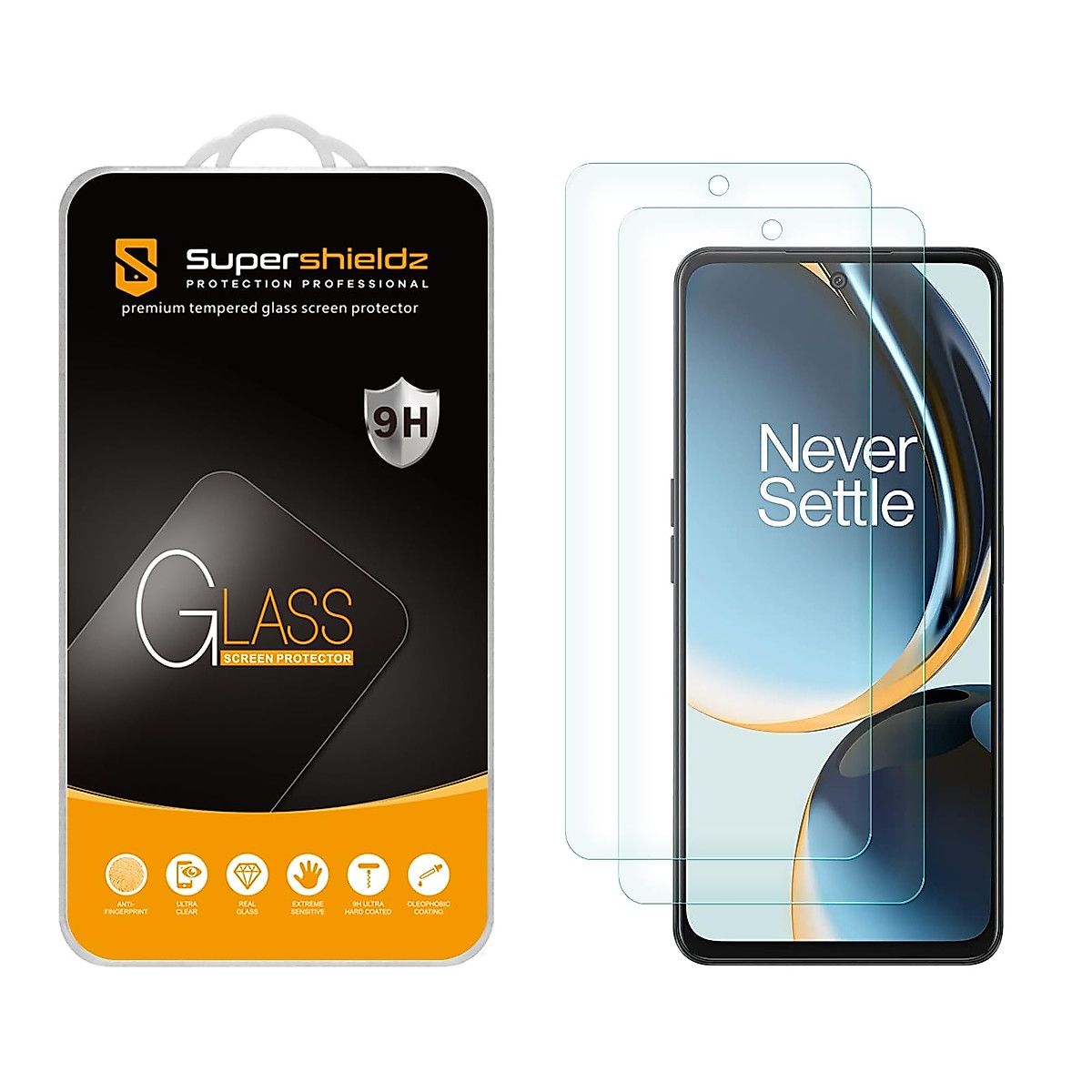 Supershieldz (2 Pack) Designed for OnePlus Nord N30 5G Tempered Glass Screen Protector, Anti Scratch, Bubble Free