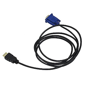 BLUE ELF HDMI to VGA Adapter Cable 6ft/1.8m Gold-Plated 1080P HDMI Male to VGA Male Active Video Converter Cord for Notebook PC DVD Player Laptop TV Projector Monitor Etc