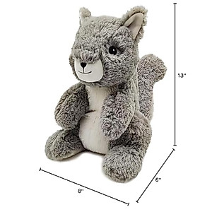 warmies Microwavable & Weighted Stuffed Animals, Squirrel - Heated Stuffed Animal Plushie for Warmth & Comfort - Cute Soft Plush Toys for Adults & Children (Boys, Girls, Babies & Toddlers)